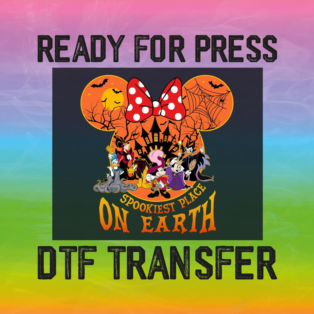 Disney Halloween Spookiest Place on Earth DTF, Halloween Mickey and ...