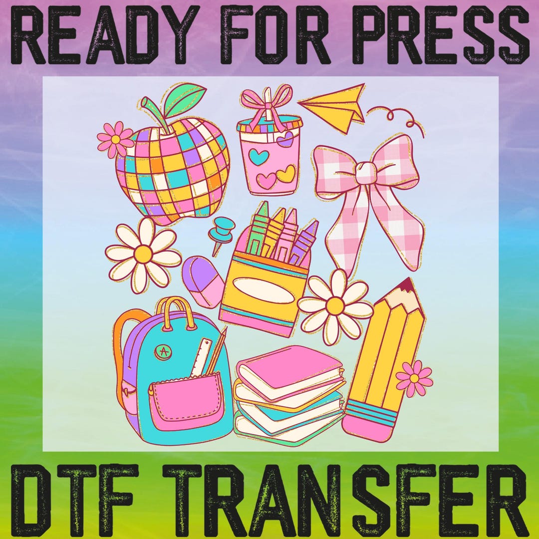 Preppy Coquette Teacher Ready to Press, Preppy Teacher Heat Transfer ...