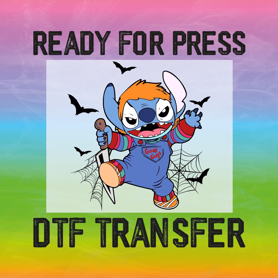 Halloween Stitch Character DTF Transfers, Halloween Stitch Ready to ...