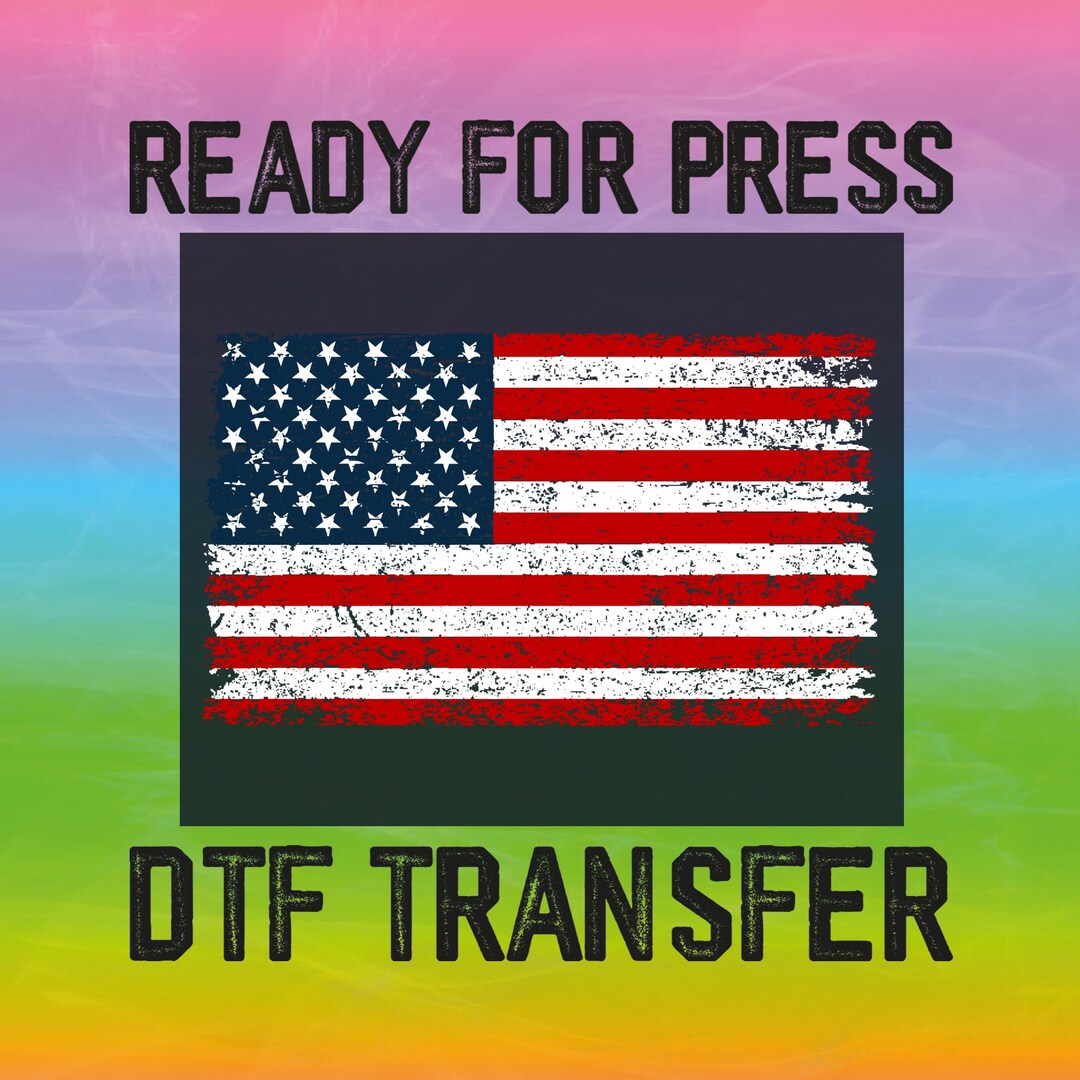 USA Flag DTF, Ready to Press American Flag Artwork, USA Flag Ripped ...