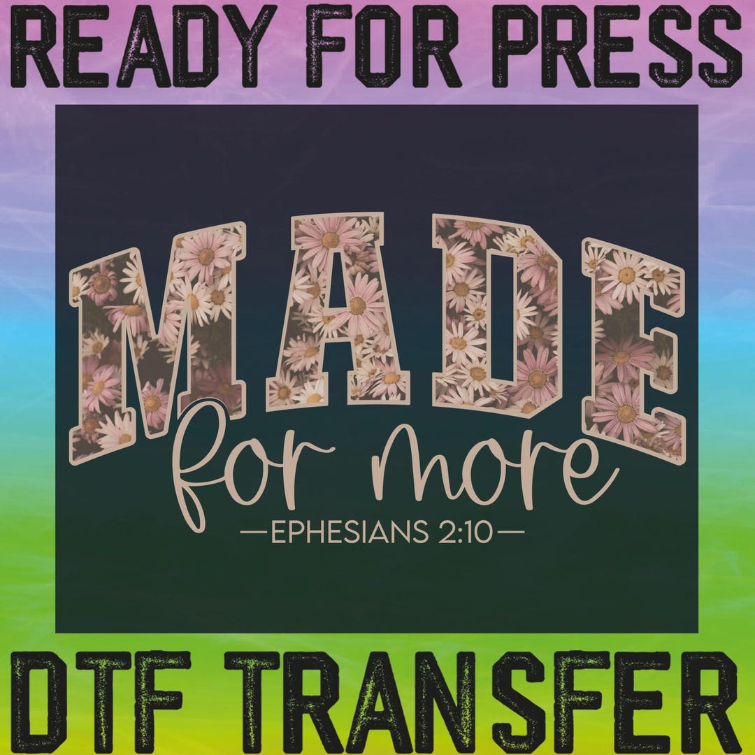 Christian DTF Transfer: Bible Verse, Ready to Press - Religious for ...