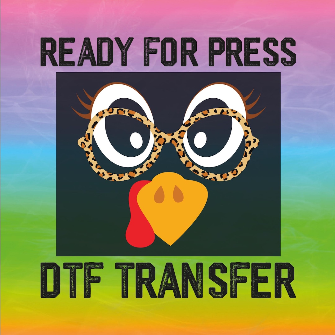 Funny Turkey Face DTF Transfer, Thanksgiving Family Design - Etsy
