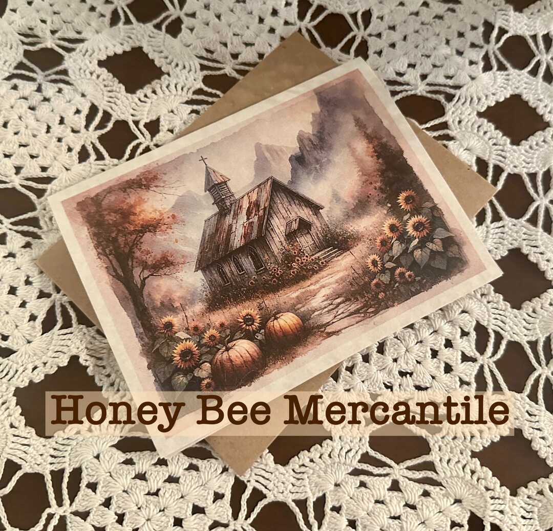 Vintage, Primitive, Farmhouse Style, Set of 6 Note Cards With Envelopes ...