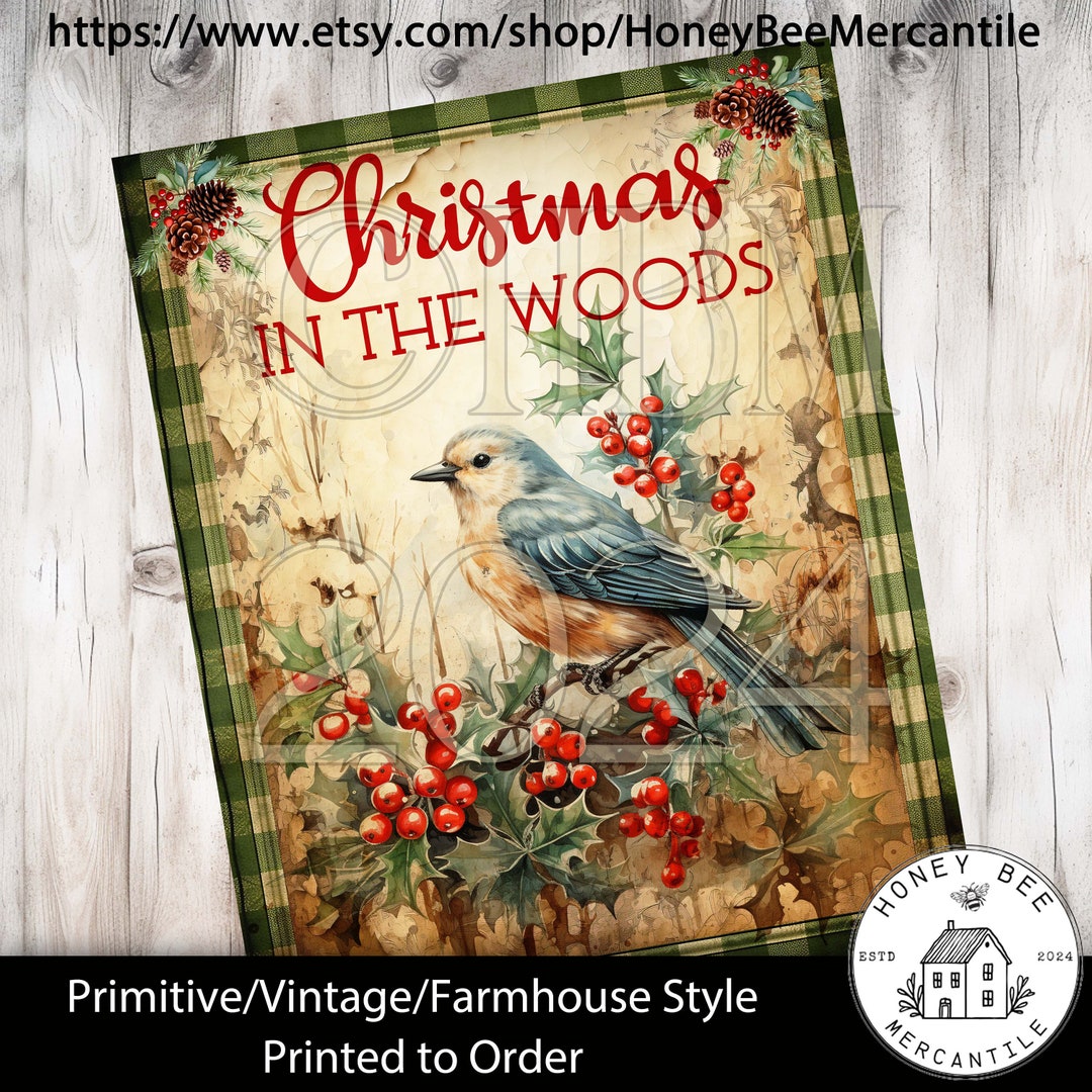 Vintage Primitive Farmhouse Style 8x10 Rice Print, Use for Decoupage ...