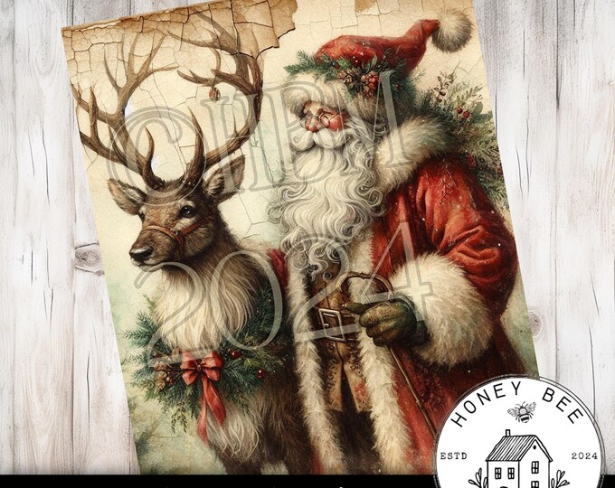 Vintage Primitive Farmhouse, 8x10 Prints, Craft Supplies, Decoupage ...