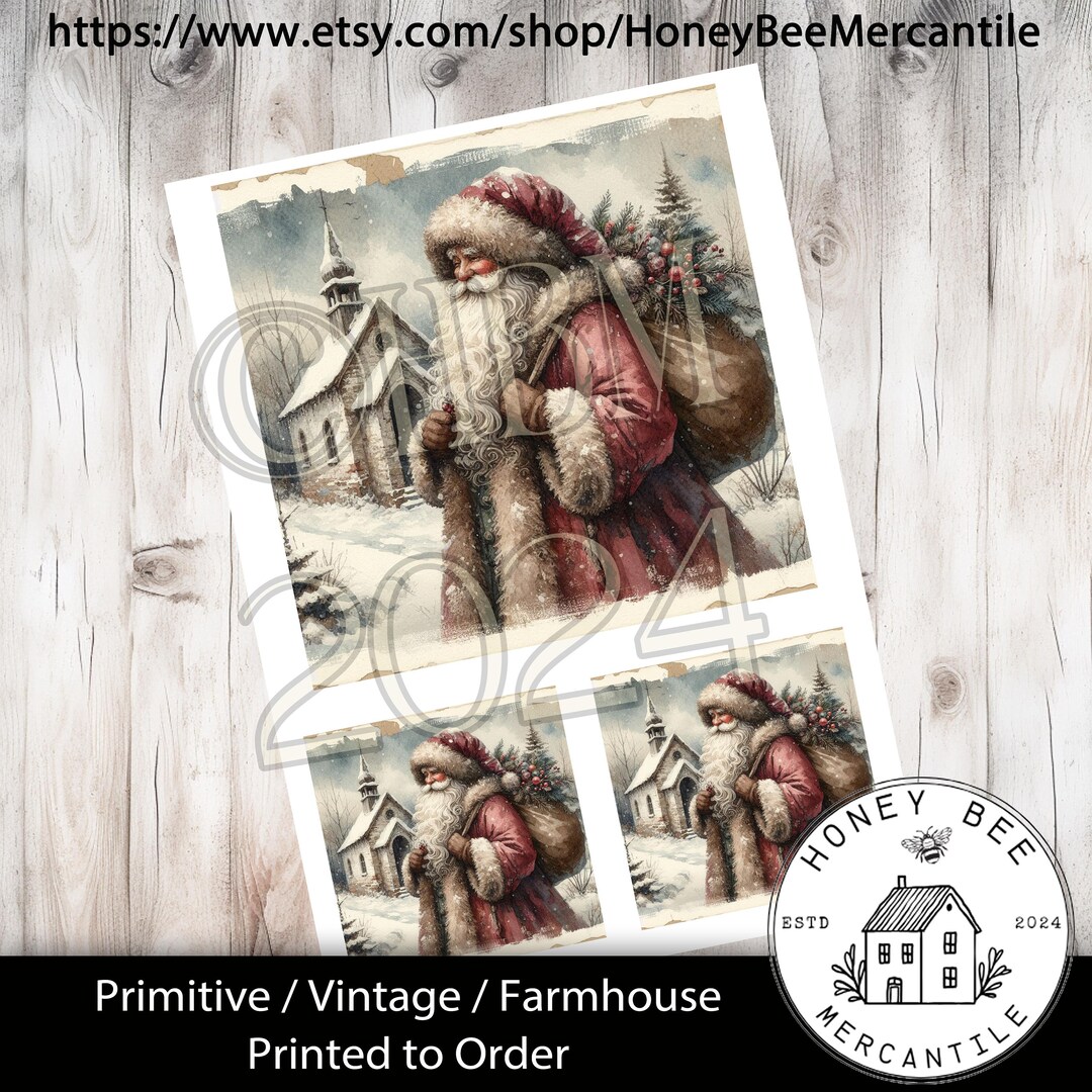 Vintage, Primitive, Farmhouse, Craft Supplies, Decoupage, Rice Paper ...