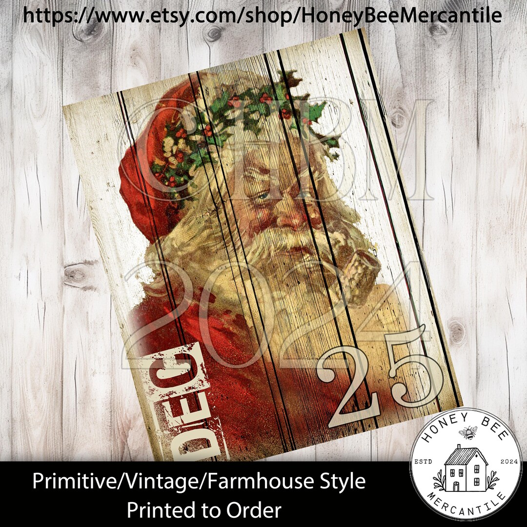 Vintage Primitive Farmhouse Style 8x10 Rice Print, Use for Decoupage ...