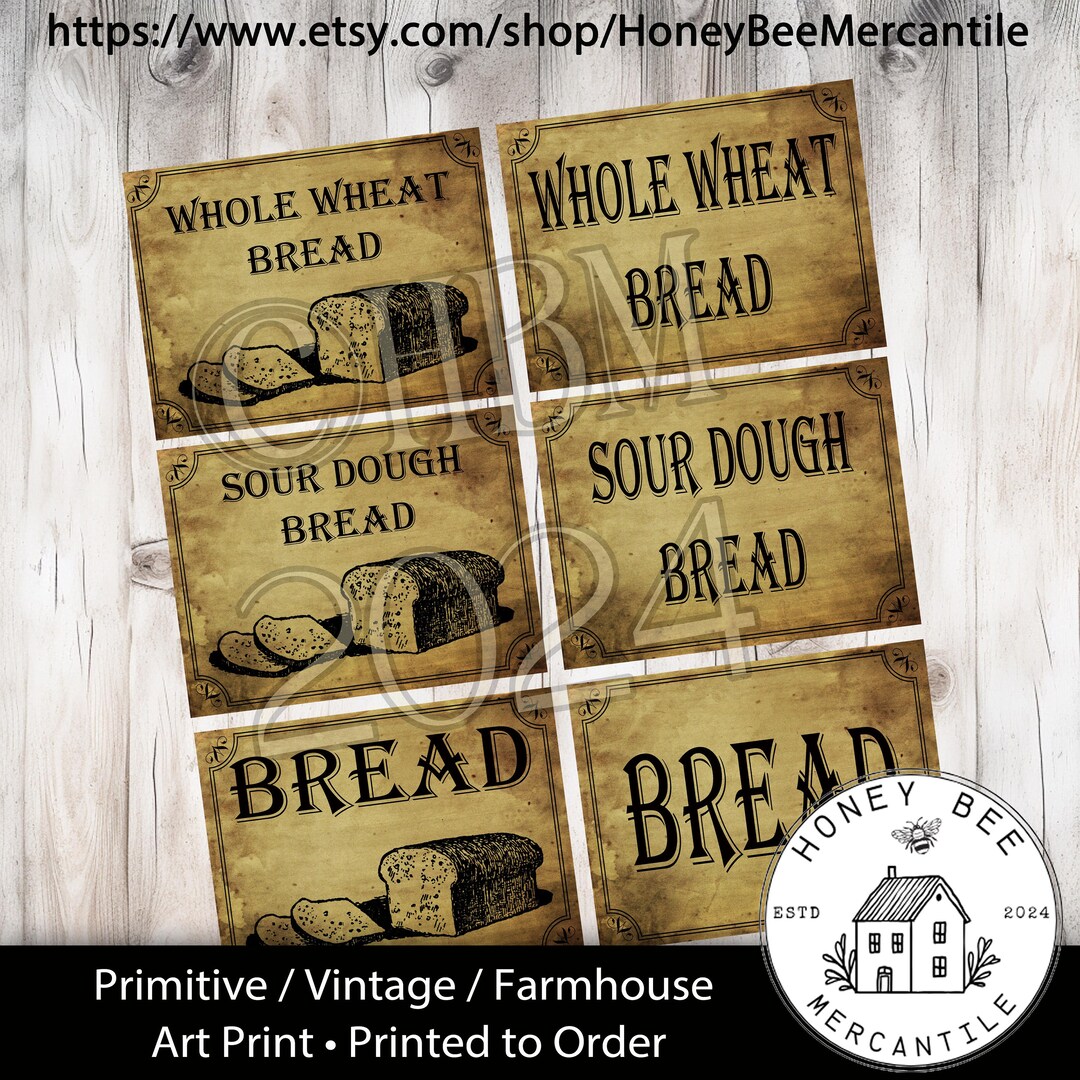 Vintage, Farmhouse, 3x4, Set of 6, Brown Kraft, Decoupage, Primitive ...