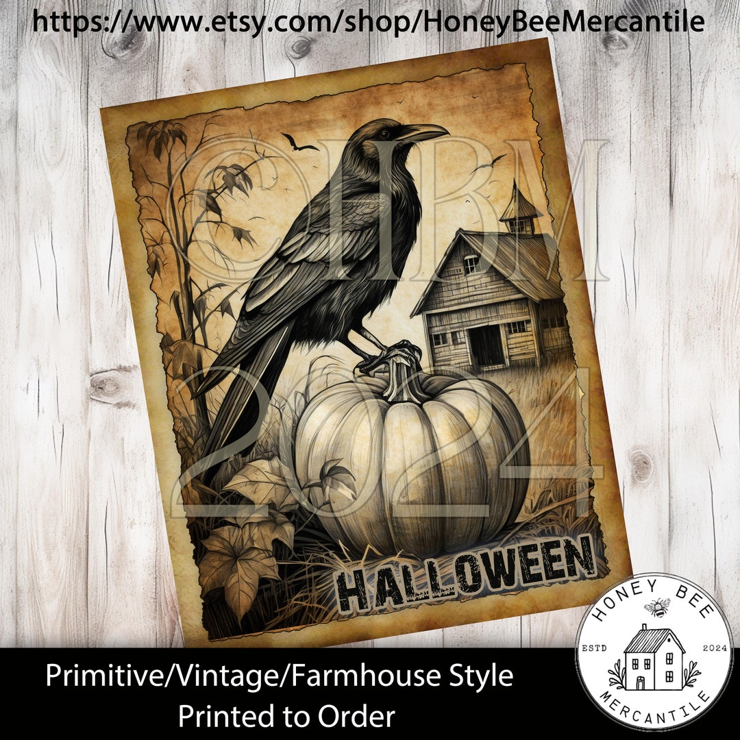 Vintage Primitive Farmhouse Style 8x10 Rice Print, Use for Decoupage ...