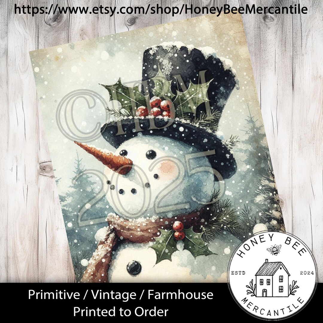 Vintage Primitive Farmhouse, 8x10 Prints, Craft Supplies, Decoupage ...
