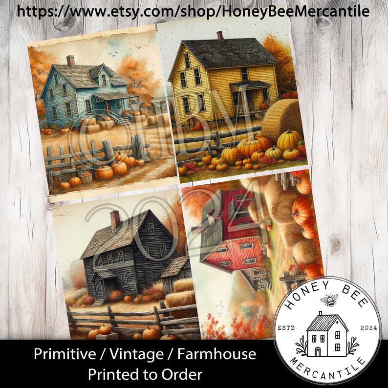 Vintage, Primitive, Decoupage, Rice Paper, Craft Supplies, 4x5, Set of ...