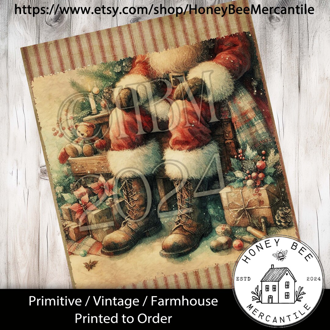 Vintage Primitive Farmhouse Style 8x10 Prints, Decoupage, Rice Paper ...