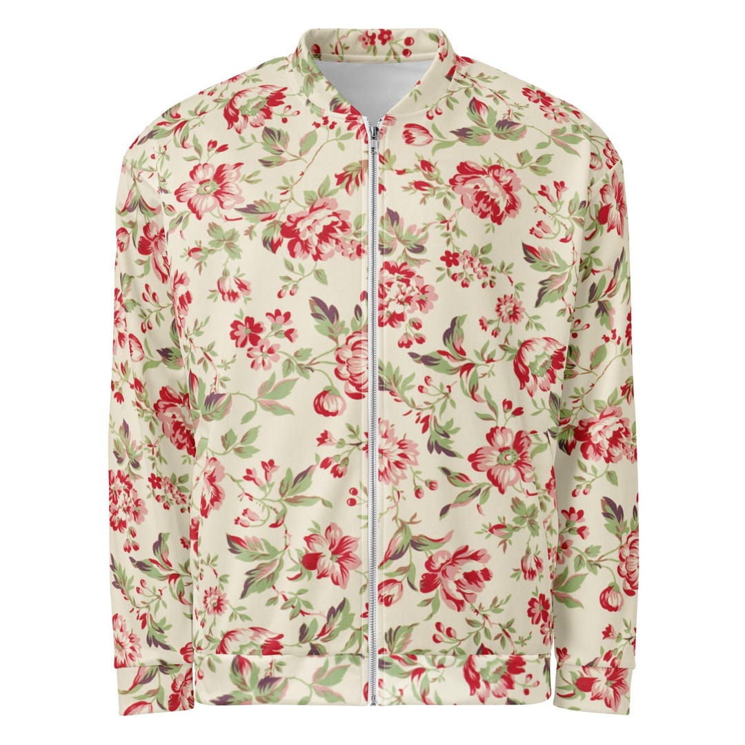 Vintage Flower Premium Bomber Jacket - Etsy