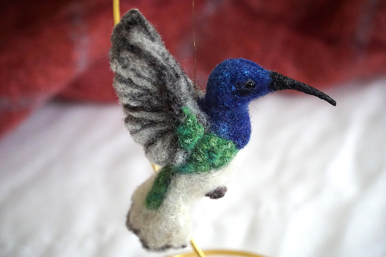Needle Felted Hummingbird in Flight-made to Order - Etsy