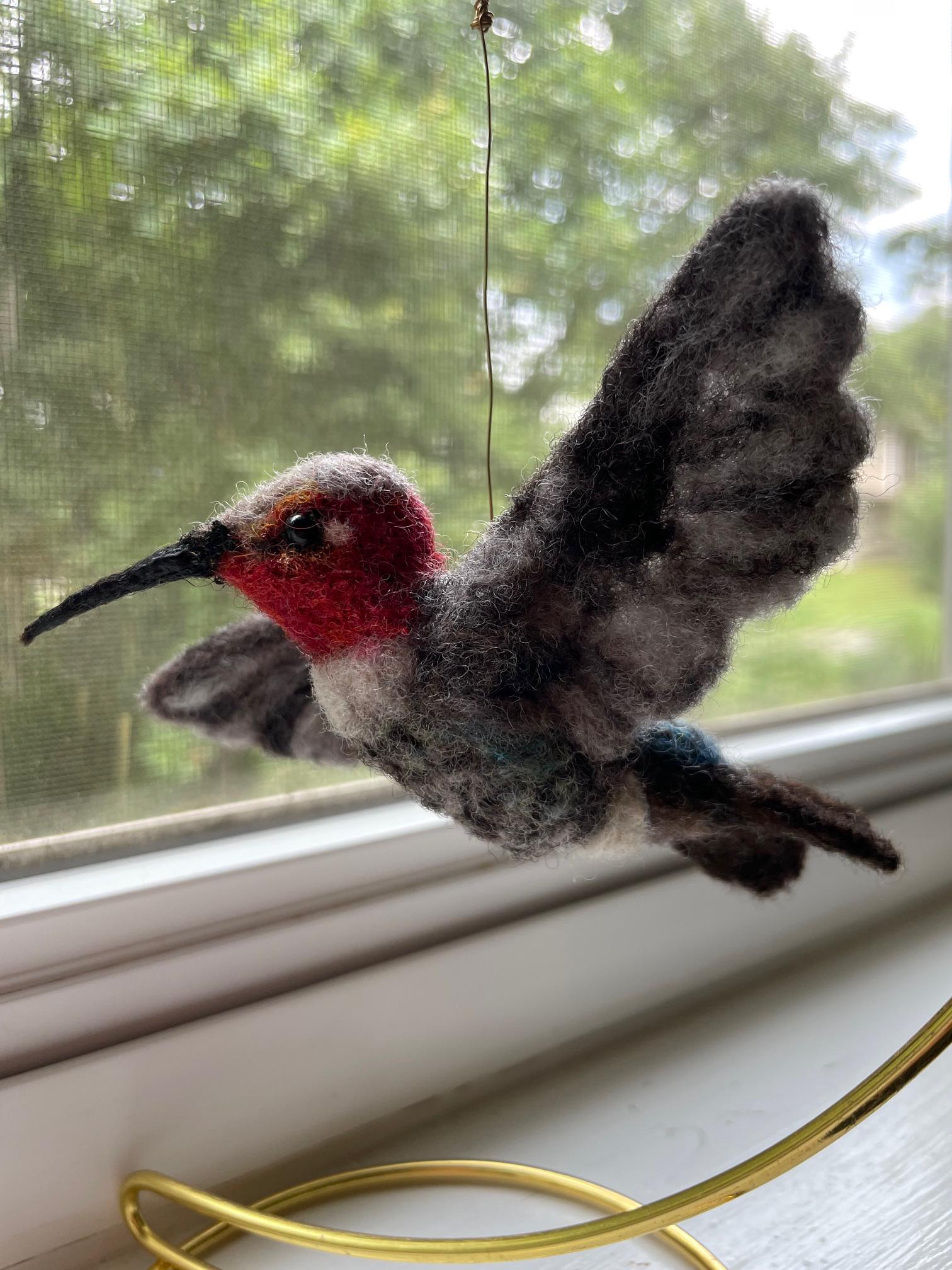 Needle Felted Hummingbird in Flight-made to Order - Etsy