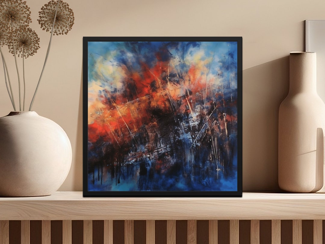 Abstract Expression, Vibrant Canvas, Modern Wall Art, Unique Room Decor ...