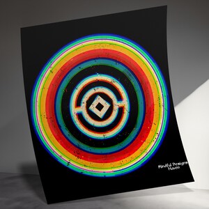Vibrant Rainbow Circle Art Print for Your Home, Office, or Studio ...