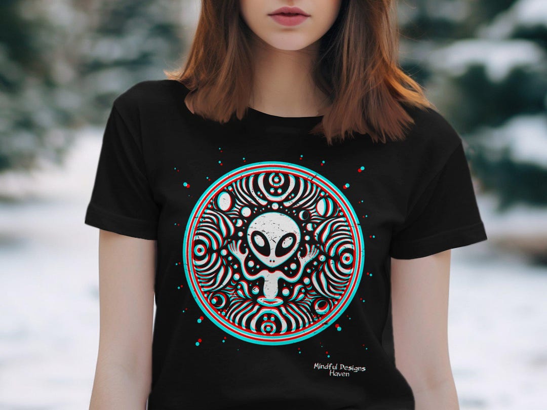 Trippy Alien Design Psychedelic Alien Art Trippy Alien Decor Retro ...