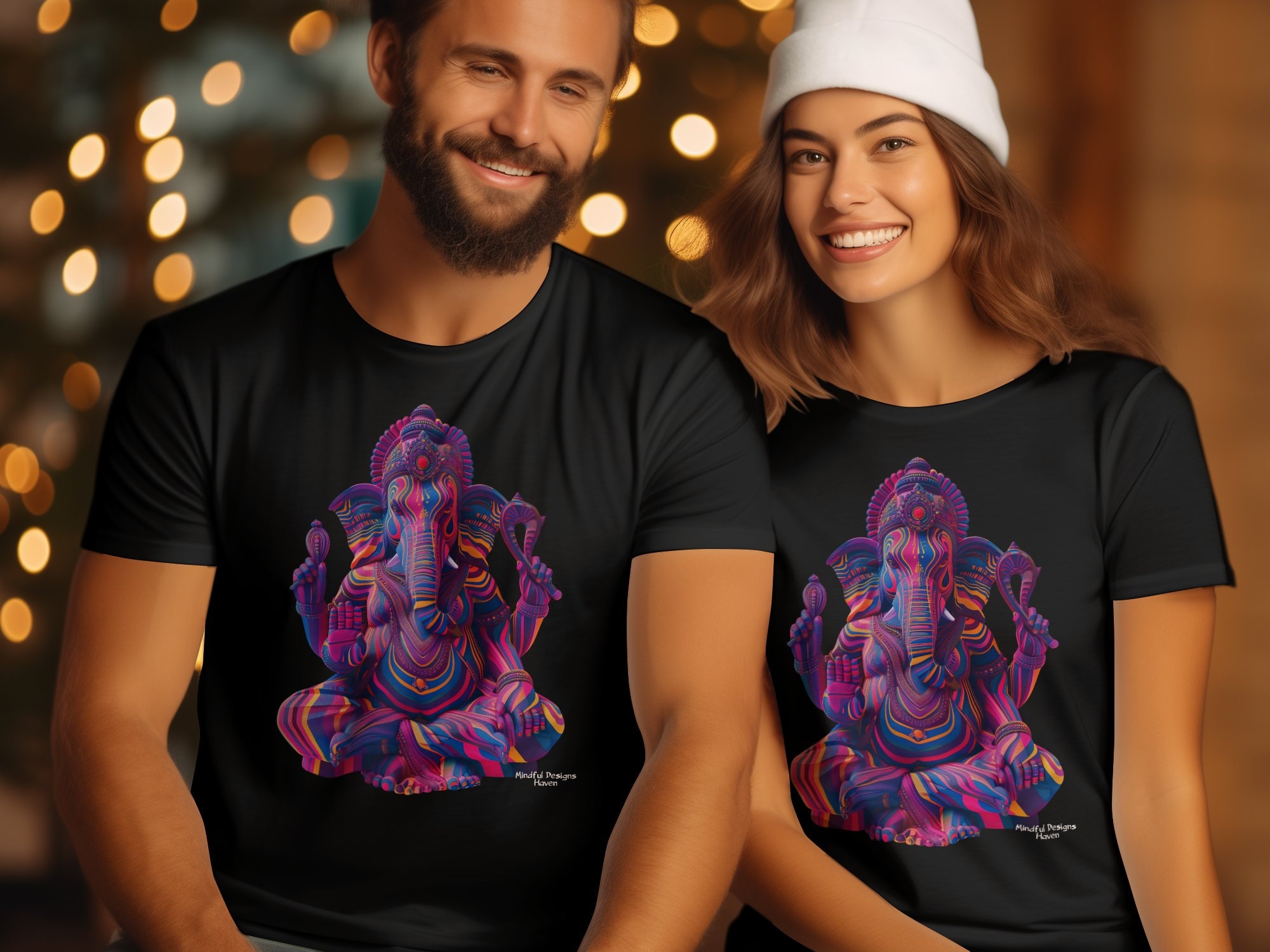 Modern Art Ganesha T-shirt, Meditative Pose Ganesh, Unique Spiritual ...