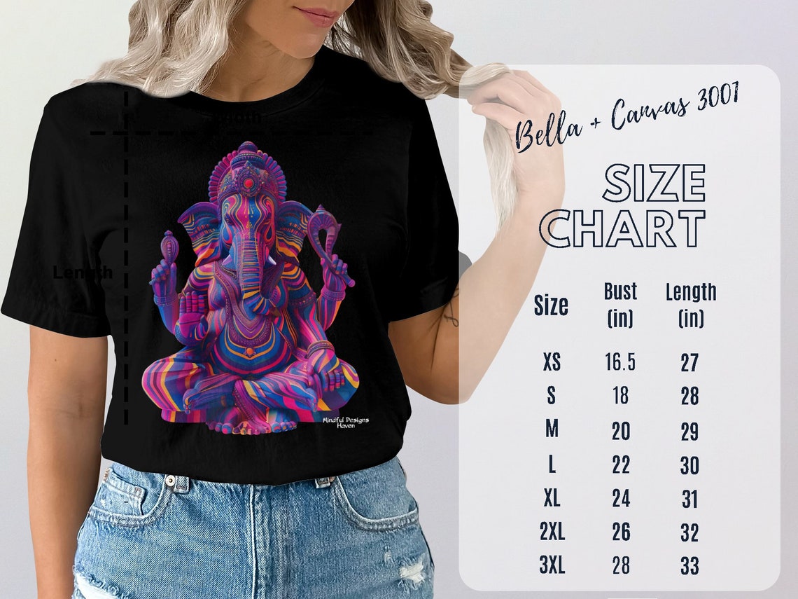 Modern Art Ganesha T-shirt, Meditative Pose Ganesh, Unique Spiritual ...