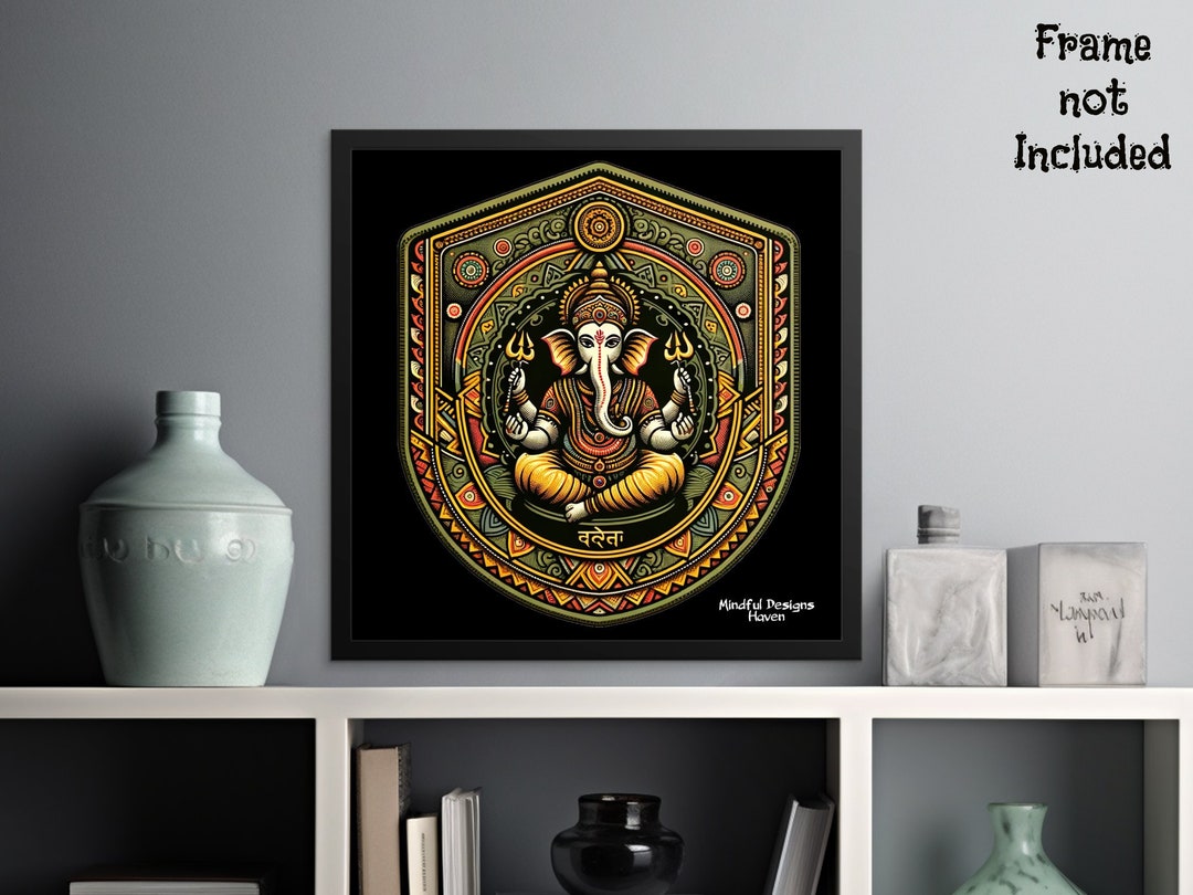 Gentle Ganesh Posters, Gentle Ganesh Canvas Wall Art, Gentle Ganesh ...