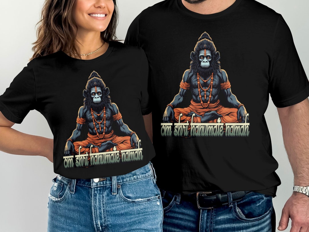 Hanuman T Shirt, Modern Art Hanuman Design, Om Shri Hanumate Namah ...