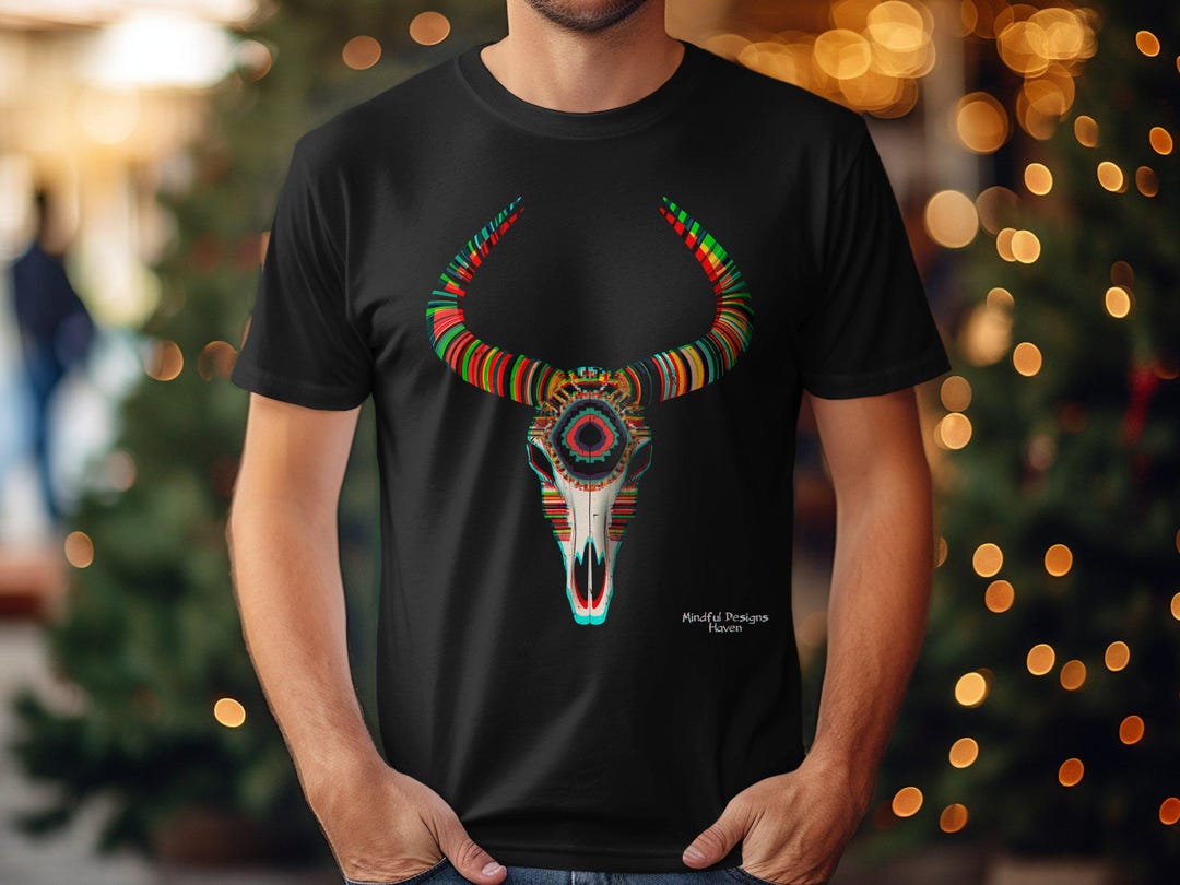 Buffalo Skulls With Anaglyph Effect Vibrant Unique Gift Decoration ...