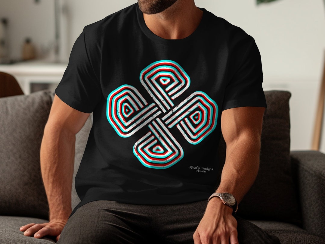 Colorful Infinity Knot Design Shirt - Unique Front and Back Print for ...