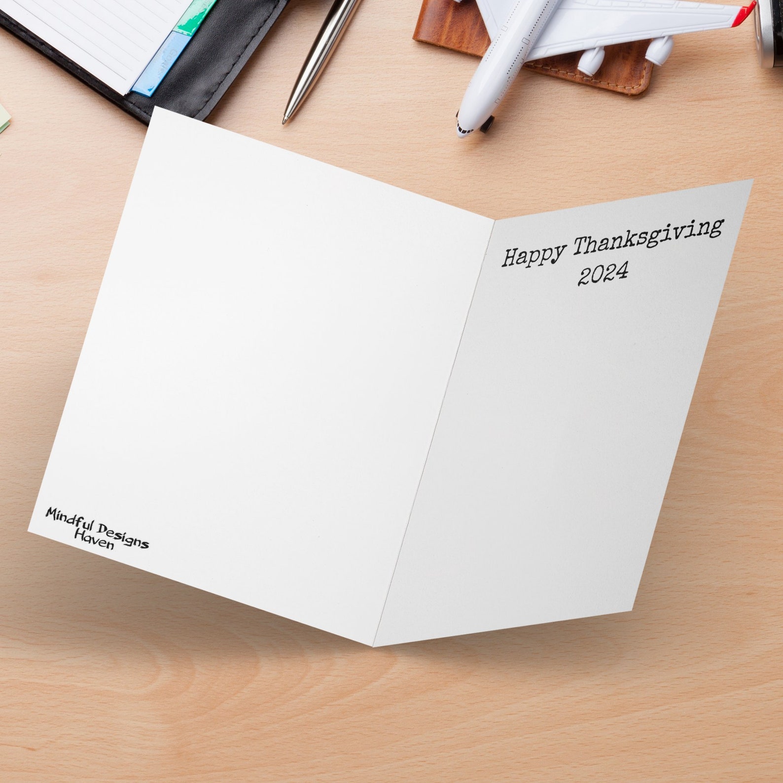 Thanksgiving Turkey Greeting Card Autumn Leaves Fall Sunburst Design ...