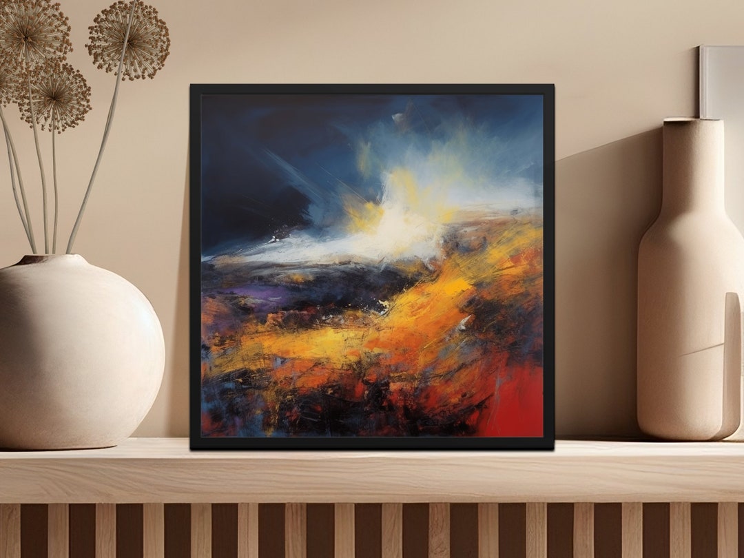 Abstract Explosion Wall Art, Unique Colorful Canvas Print, Modern Art ...