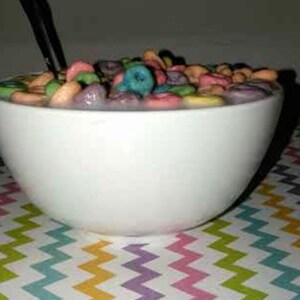 Fake Food Fruit Loops Rainbow Cereal With Milk/ 6 Inch Round Thick ...