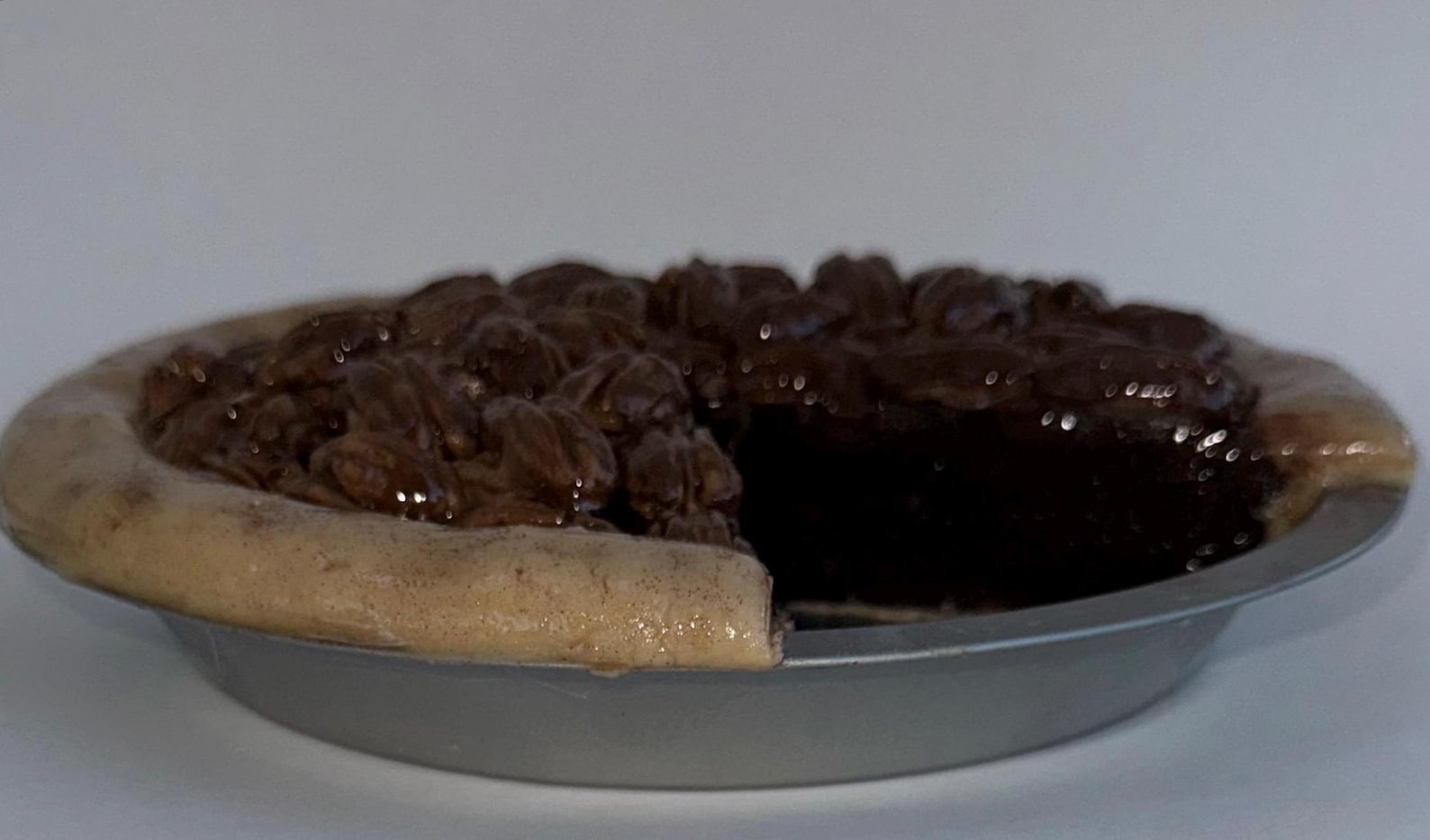 Fake Pie,pecan Pie With Slice Missing in a Light Golden Crust, 10x3” - Etsy