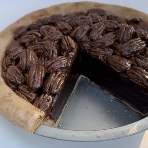 Fake Pie,pecan Pie With Slice Missing in a Light Golden Crust, 10x3” - Etsy