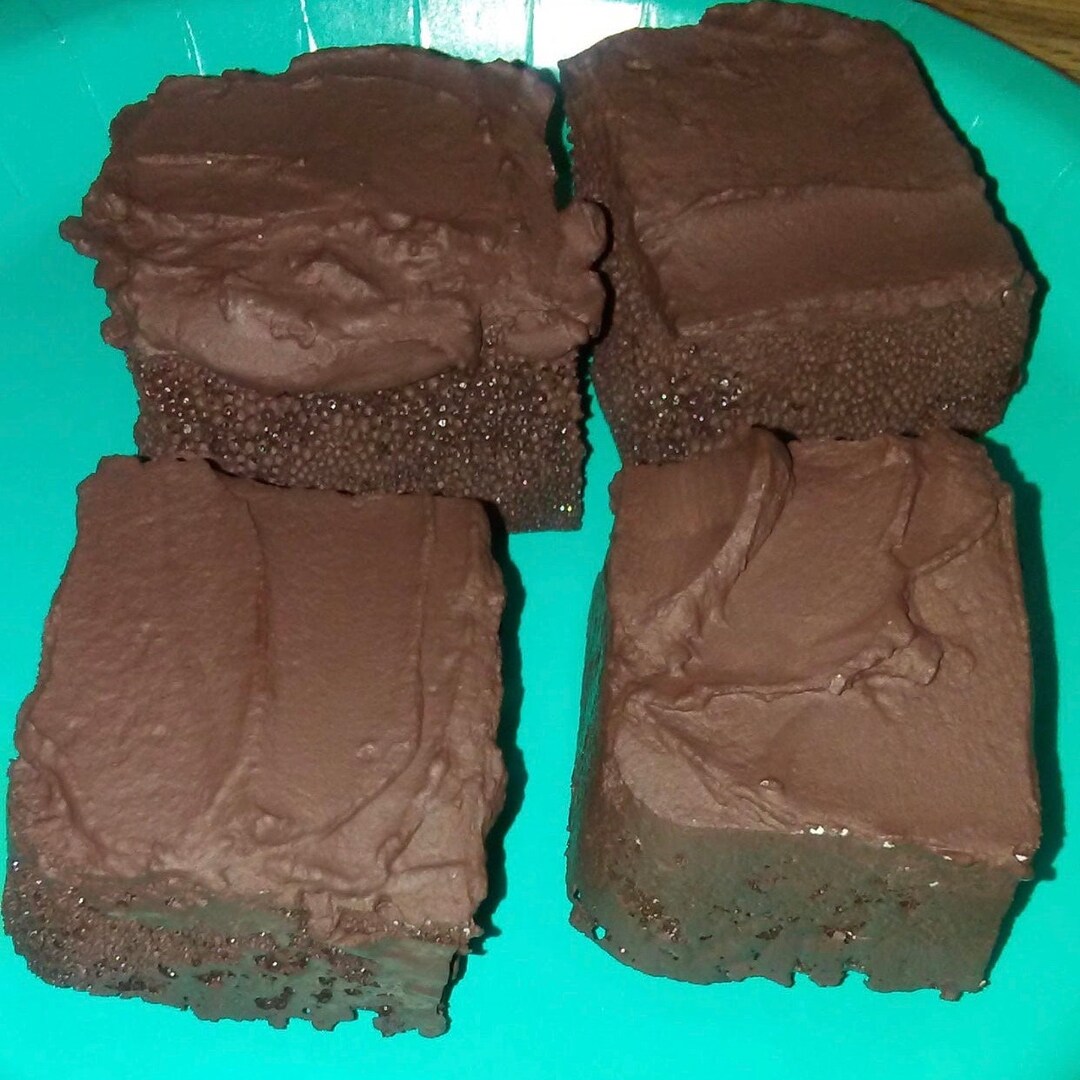 Set of 4 Chocolate Brownies/fake Chocolate Cake/fake Food/artificial ...