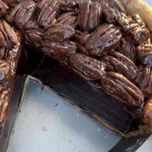 Fake Pie,pecan Pie With Slice Missing in a Light Golden Crust, 10x3” - Etsy