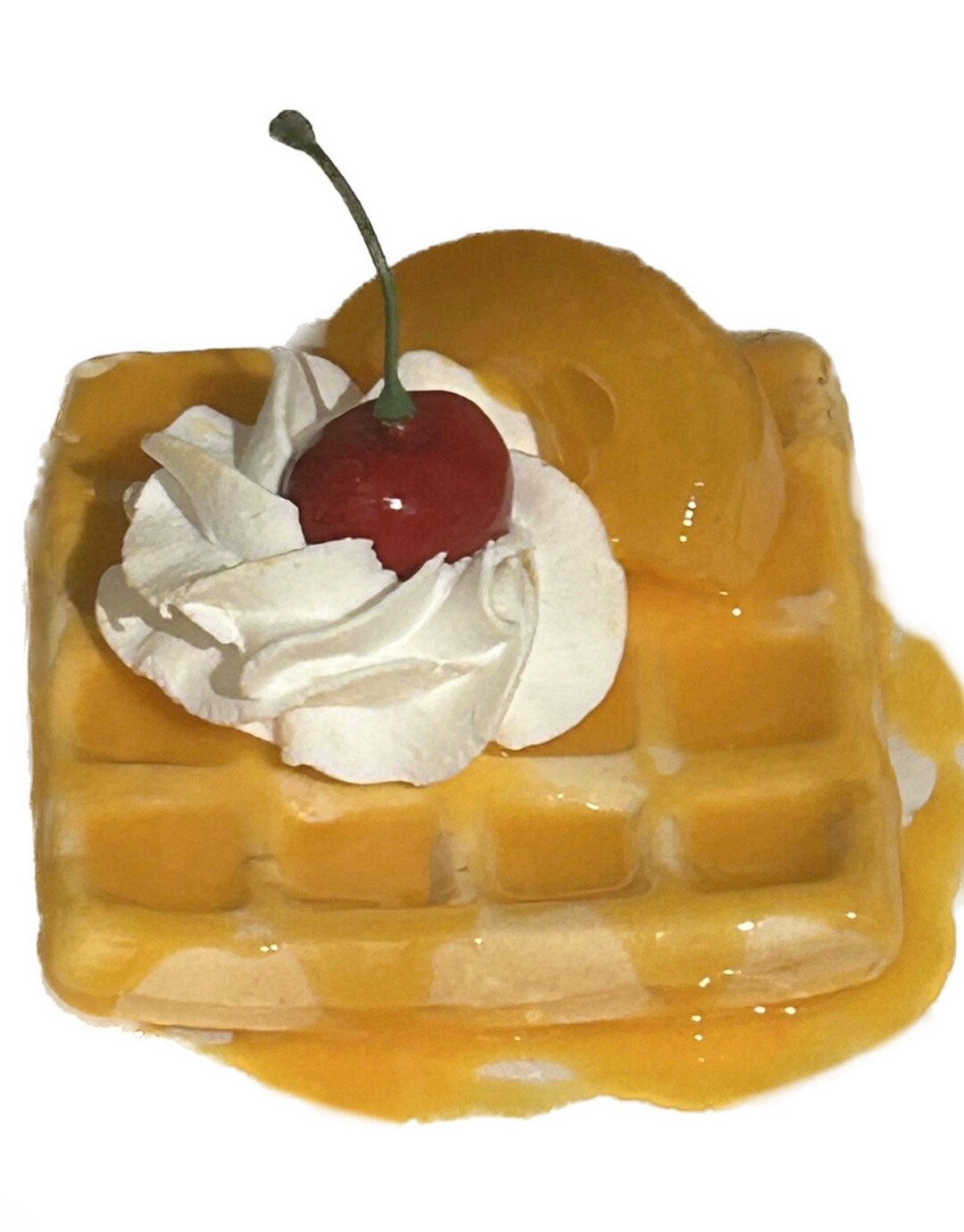 FAKERY BAKERY SHOP/ the Perfect Breakfast Prop/rectangle Waffle/peach ...