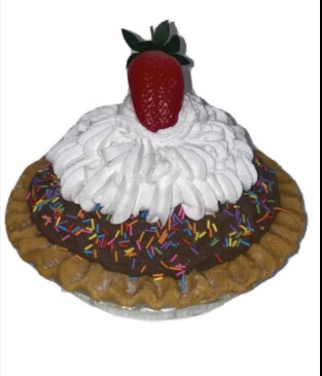 Look at Me!!! Fake Food Chocolate Pie With Rainbow Sprinkles and ...