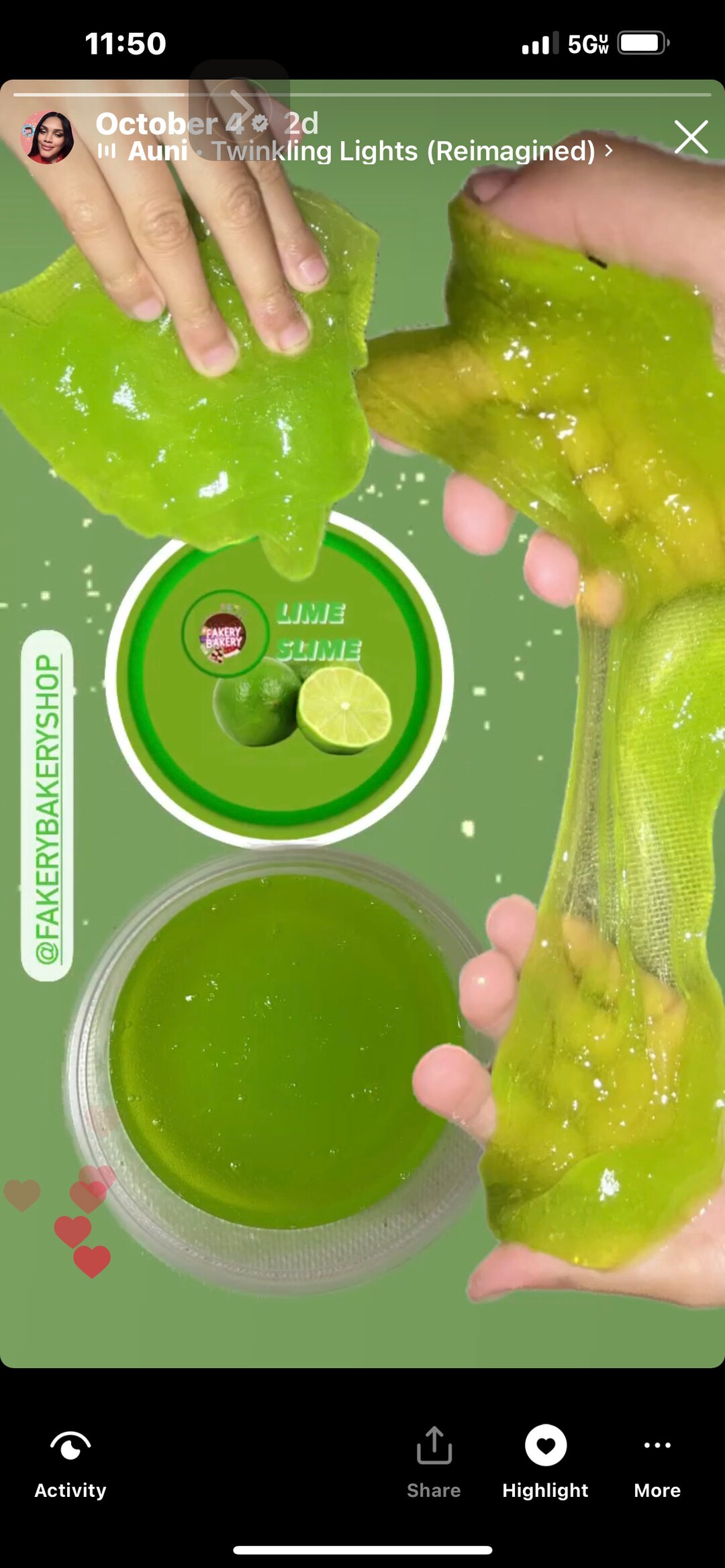 Water Slime Lime Scented Lime Green Color Slime Thick - Etsy