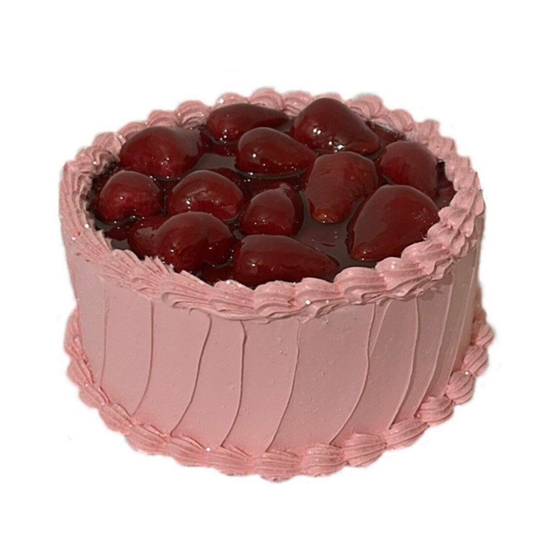 Fake Food, Pretend, Life Size Strawberry Glaze Pink Cake, Size 7round X ...