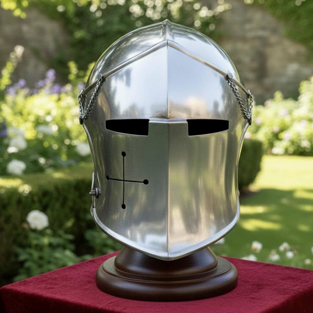 18-gauge Steel Barbuta Helmet – Medieval Knight Armor, Cosplay LARP - Etsy