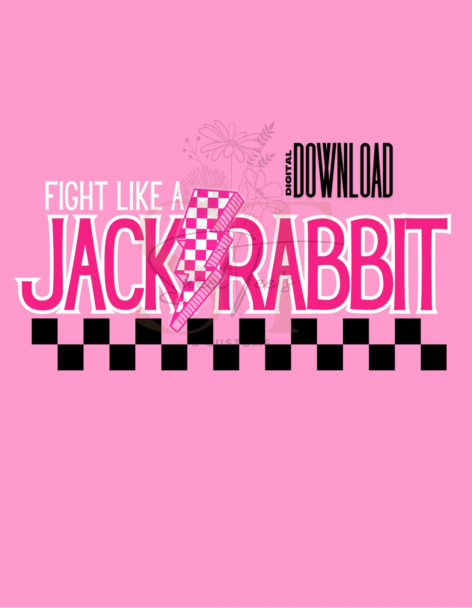 Pink Out Jackrabbit Png, Fight Like a Jackrabbit Png, Jack Rabbit Png, Sublimation, DTF, Digital ...