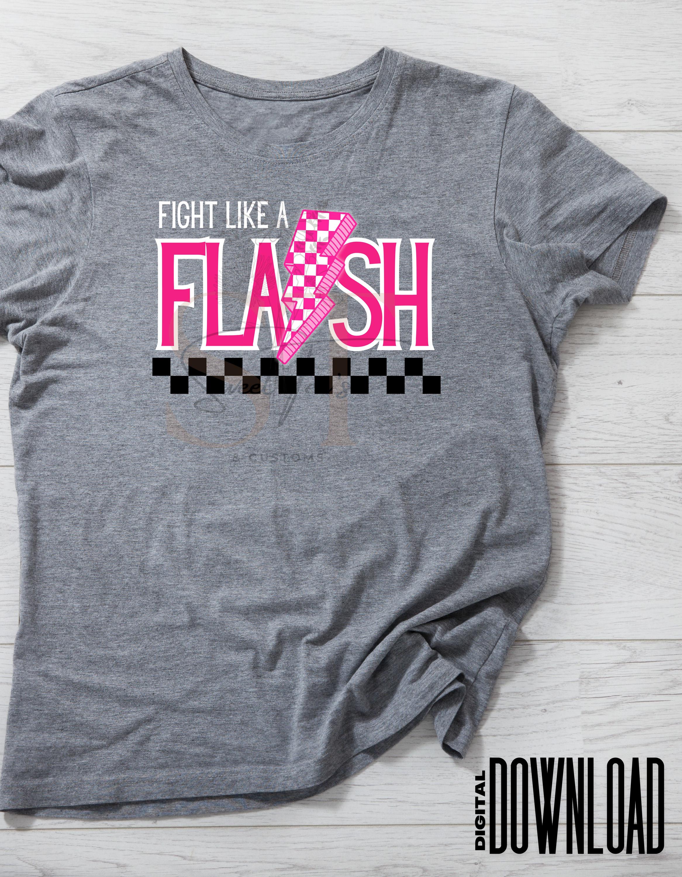 Pink Out Flash PNG: Fight Like a Flash Sublimation (digital Download ...