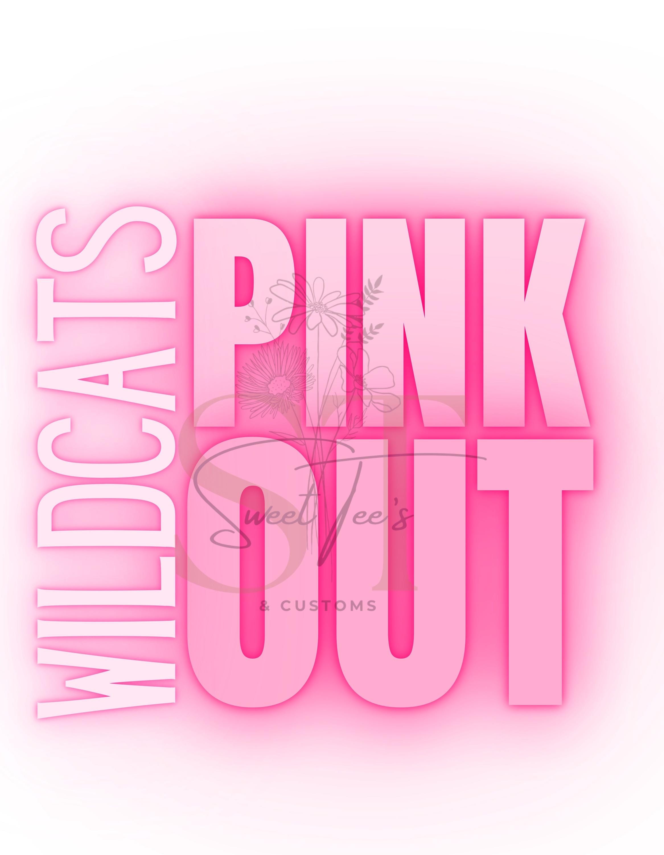 Pink Out Png, Wildcats Png, Breastcancerpng, DTF, Sublimation, Digital ...