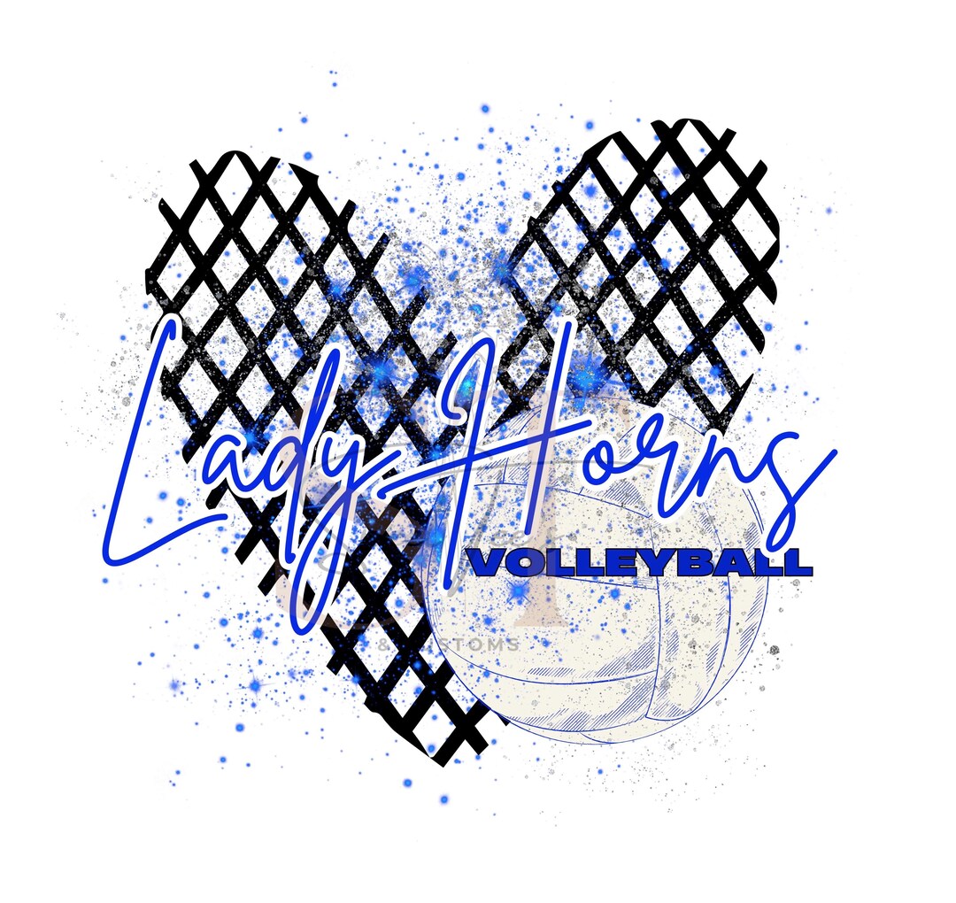 Volleyball Png, Lady Horns Png, Volleyball Heart Png, Lady Horn Mascot ...