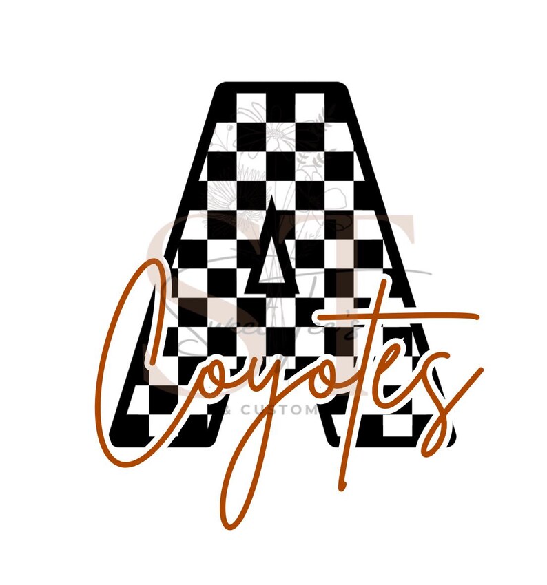 Checkered A Png, Checkered Coyotes Png, Coyotes Png, Mascot Png ...