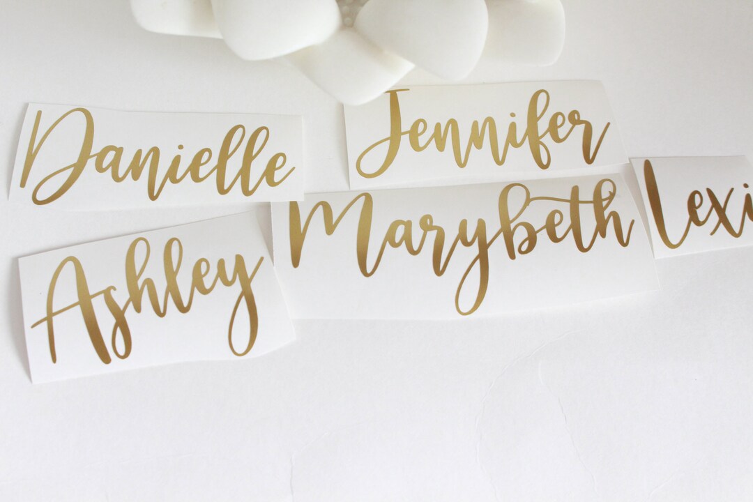 Custom Cursive Name Sticker| Custom Name Stickers Wedding Name Stickers ...