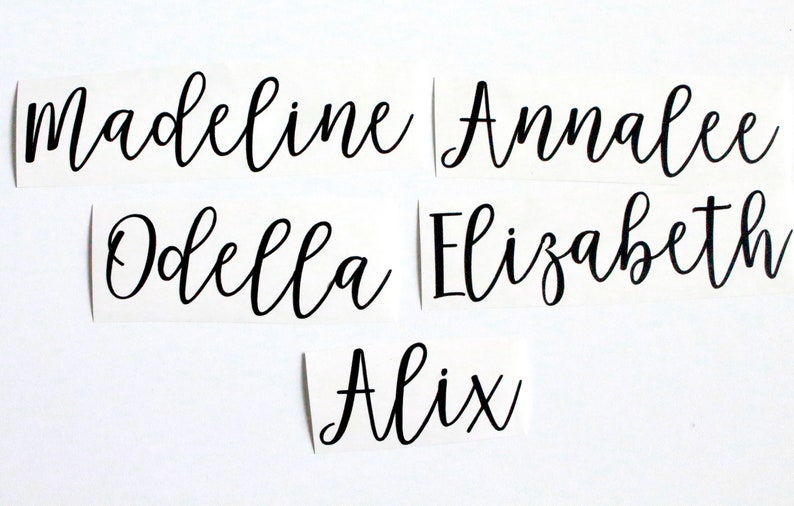 Custom Cursive Name Stickers | Bridesmaid Name Stickers | Gift Tag Name ...