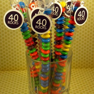 40th Birthday Candy Treat Bag Favors 40 Rocks Set of 12 - Etsy