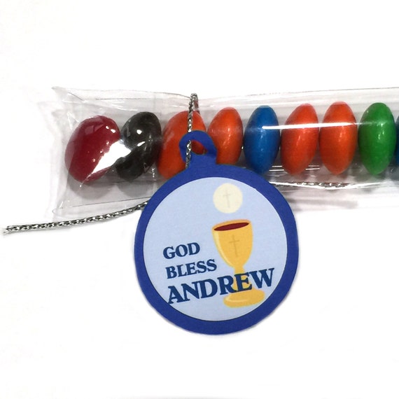Communion Favors - God Bless Candy Treat Bags, Personalized, Set of 12 ...