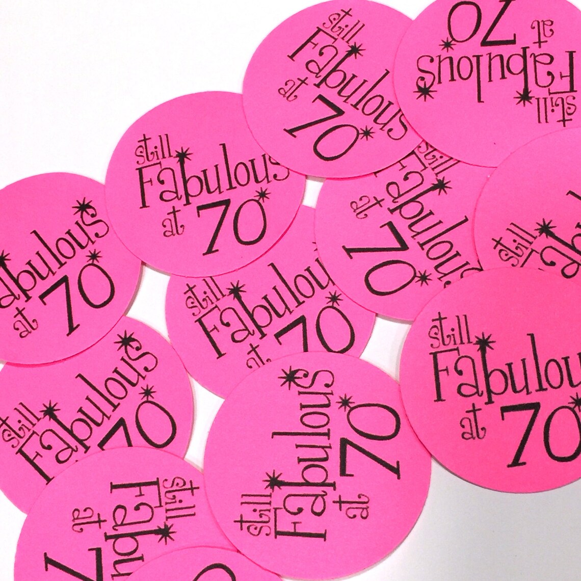 70th Birthday Stickers Still Fabulous at 70 Round 1 1/2 - Etsy